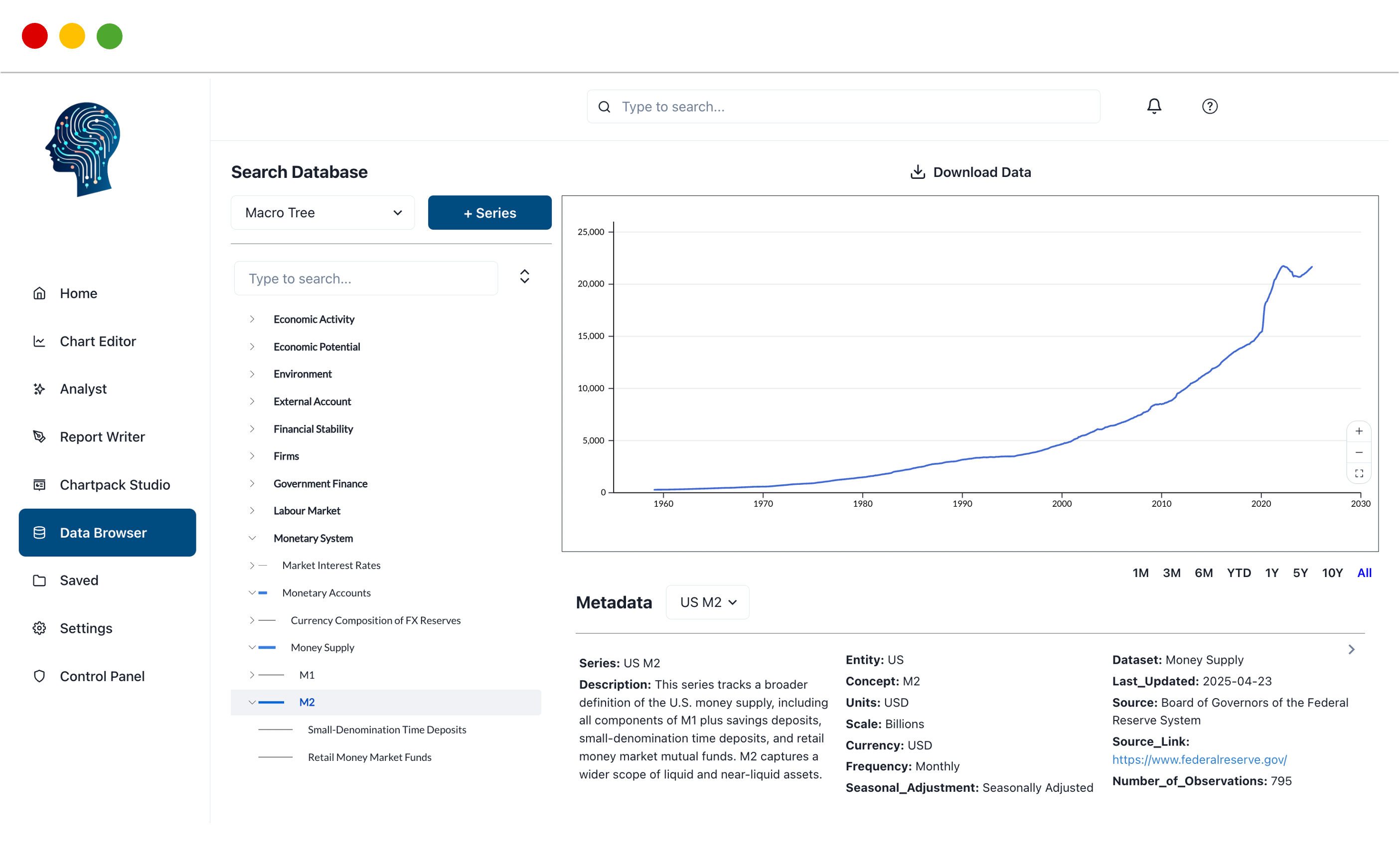 Zola Data Platform Interface